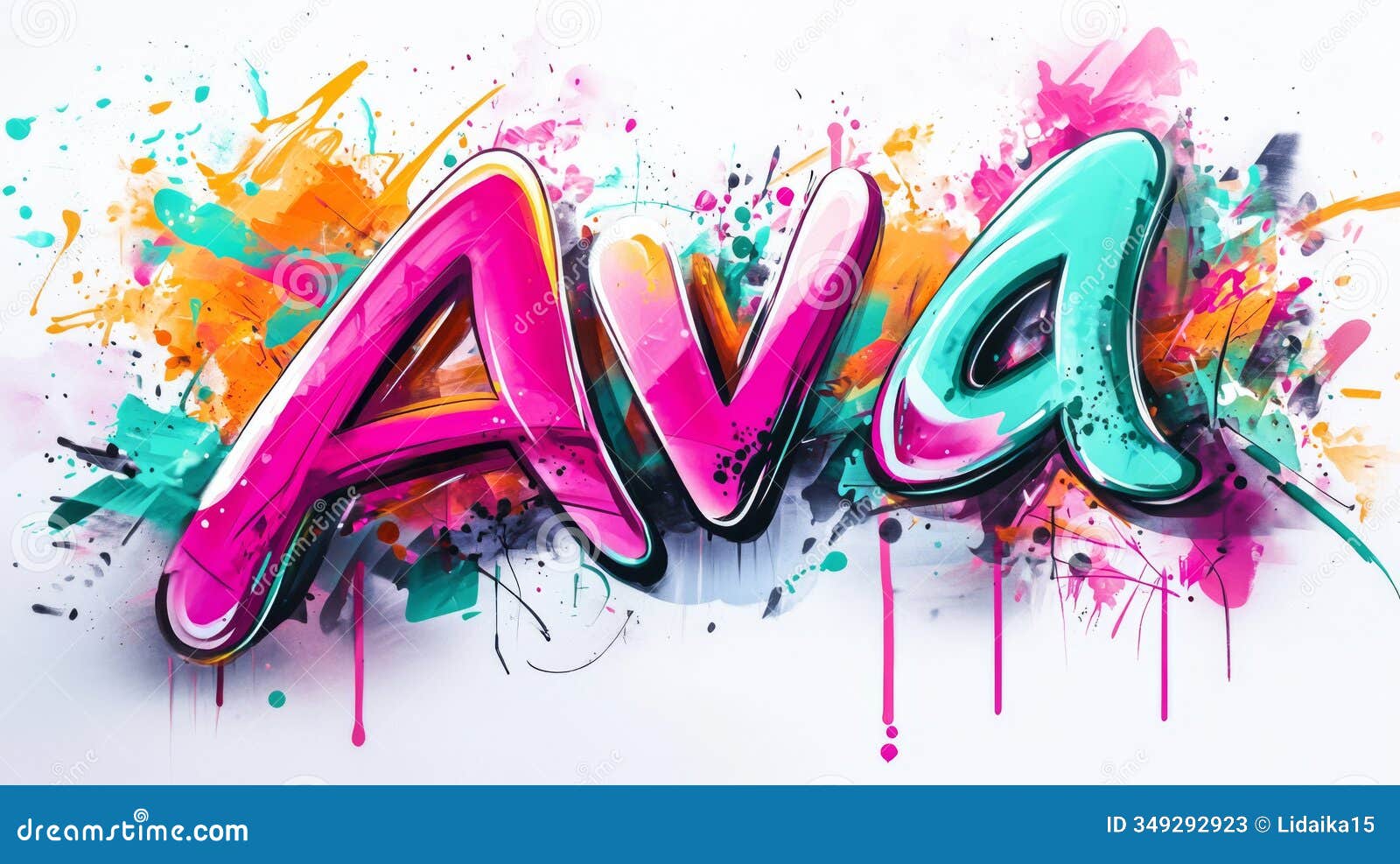 Ava Graffiti Name Art Stock Image | CartoonDealer.com #349292923