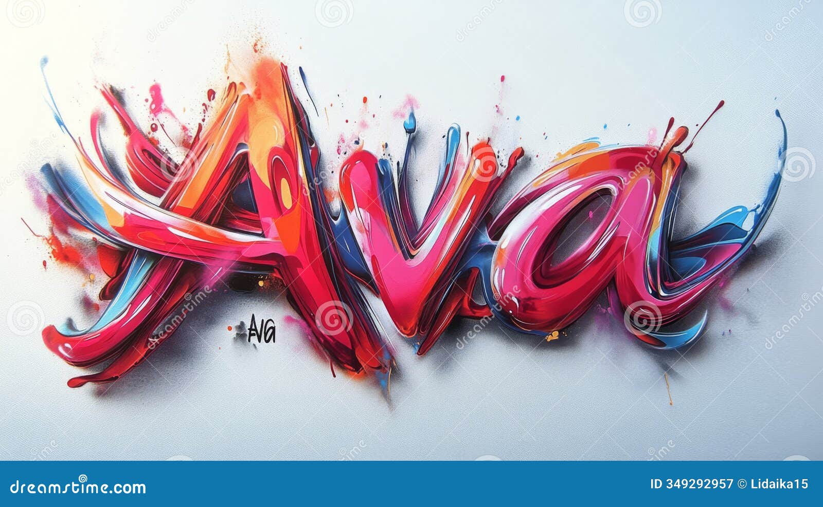Ava Graffiti Name Art stock illustration. Illustration of bold - 349292957