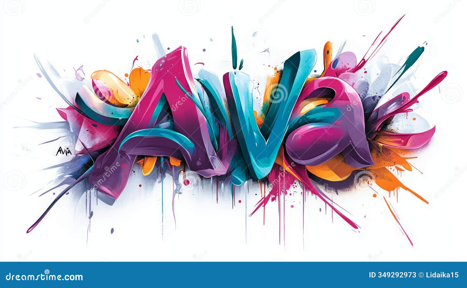 Ava Graffiti Name Art Stock Image | CartoonDealer.com #349292911