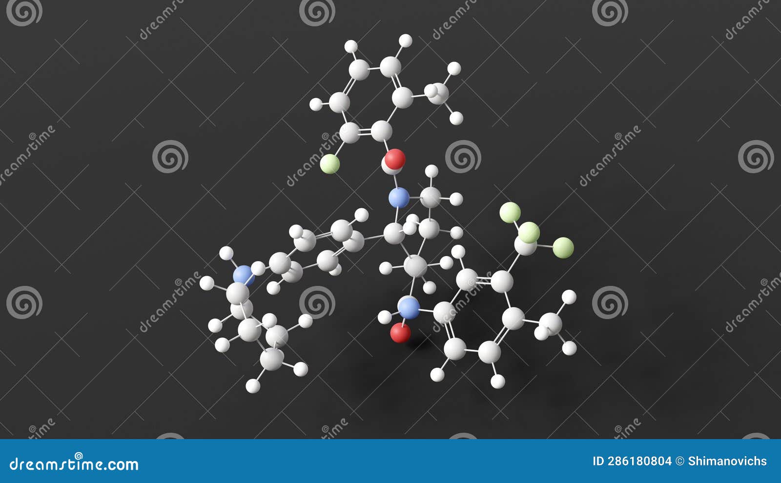 Avacopan Molecule, Molecular Structure, Complement Inhibitors, Ball and ...