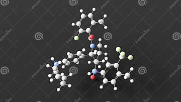 Avacopan Molecule, Molecular Structure, Complement Inhibitors, Ball and ...