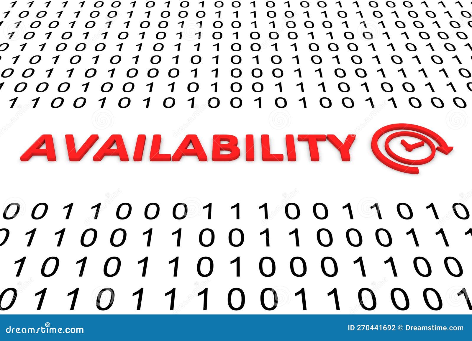 AVAILABILITY Concept Binary Code 3d Stock Illustration - Illustration ...