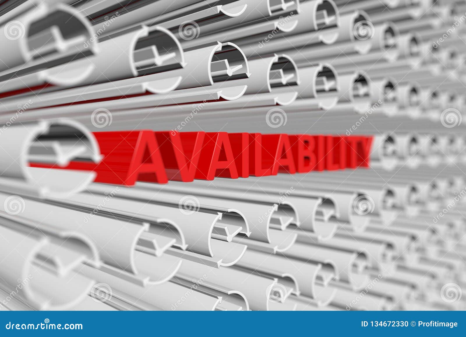 AVAILABILITY Concept Blurred Background Stock Illustration ...
