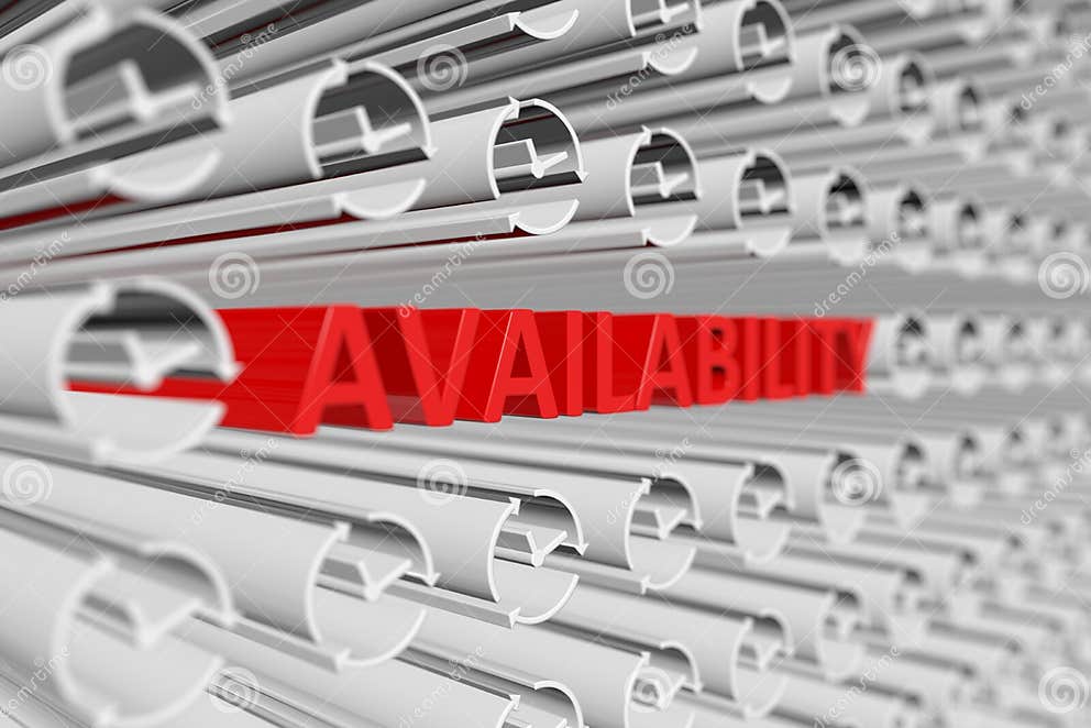 AVAILABILITY Concept Blurred Background Stock Illustration ...