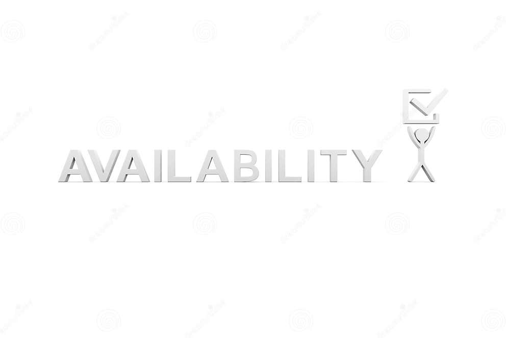 AVAILABILITY Concept White Background 3d Stock Illustration ...