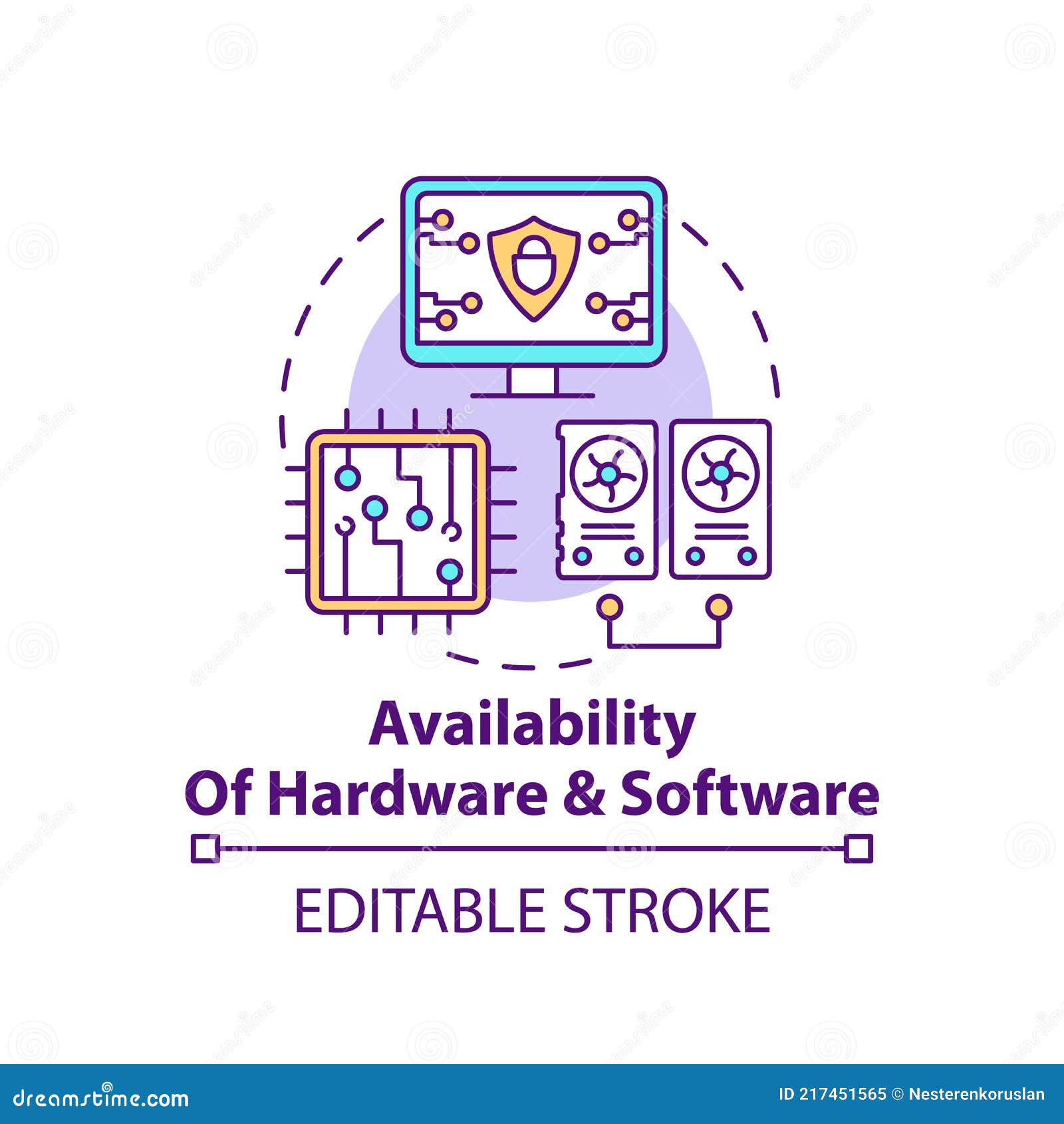 Availability of Hardware and Software Concept Icon Stock Vector ...