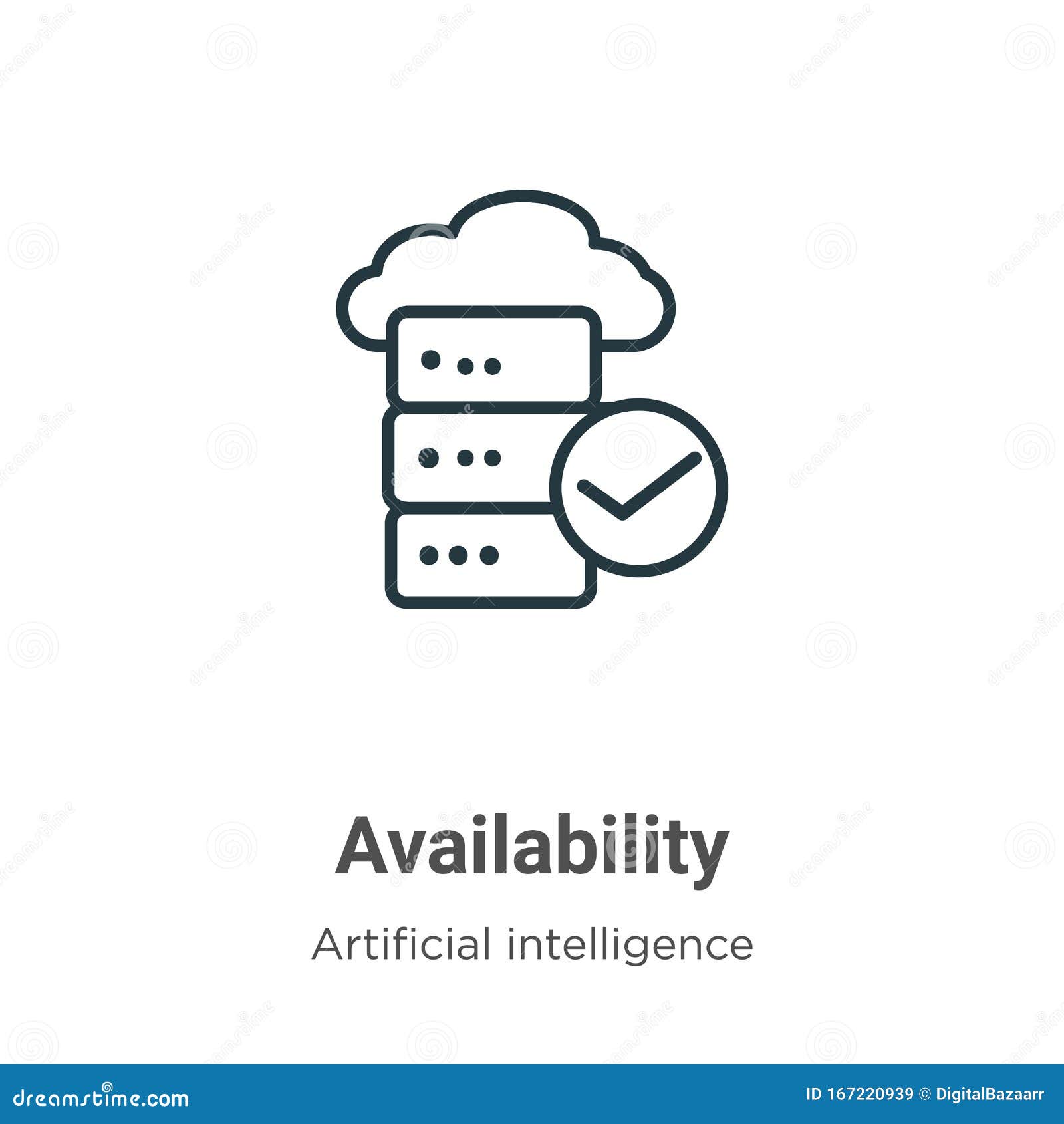 Availability Outline Vector Icon. Thin Line Black Availability Icon ...