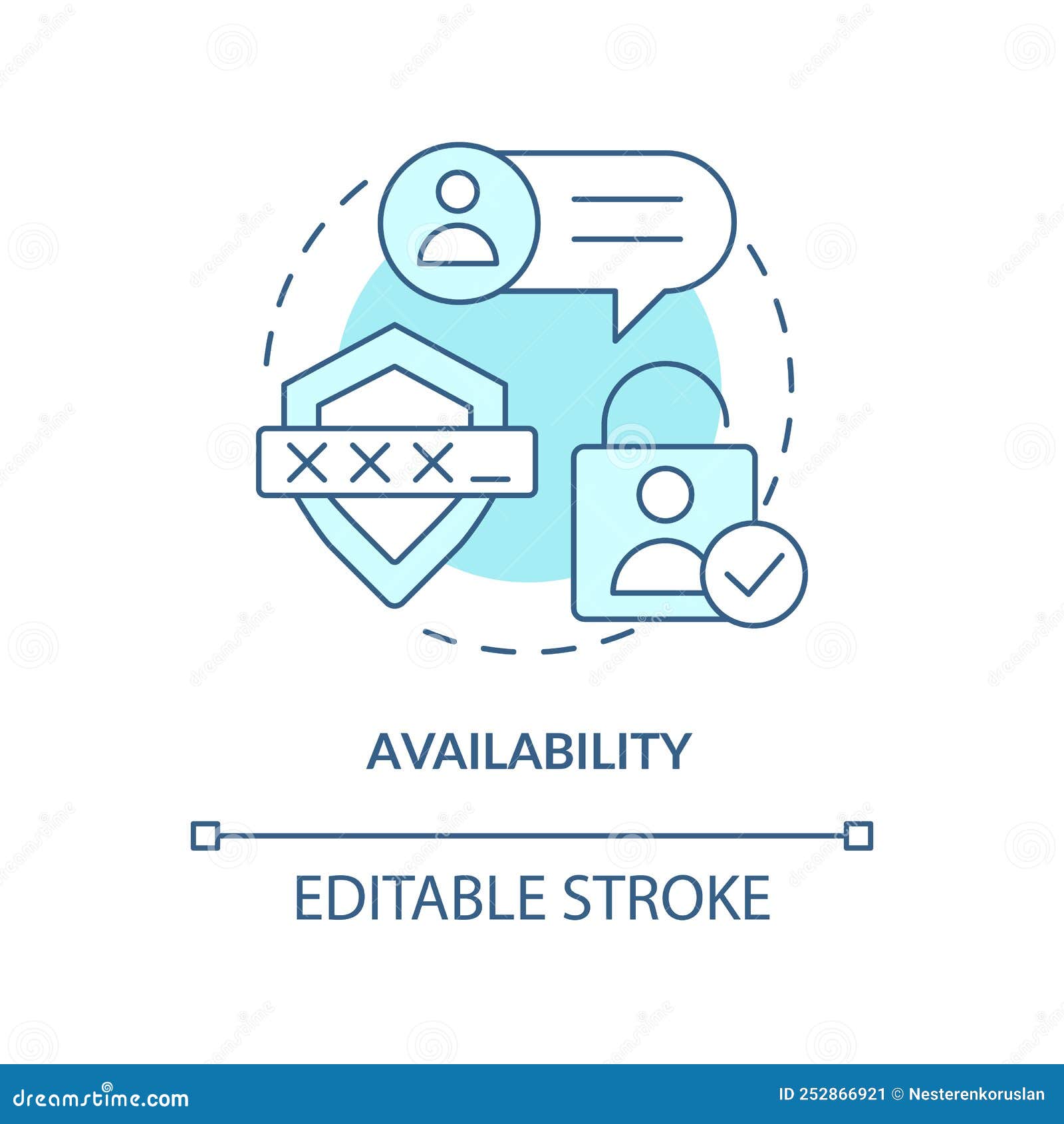 Availability Turquoise Concept Icon Stock Vector - Illustration of ...