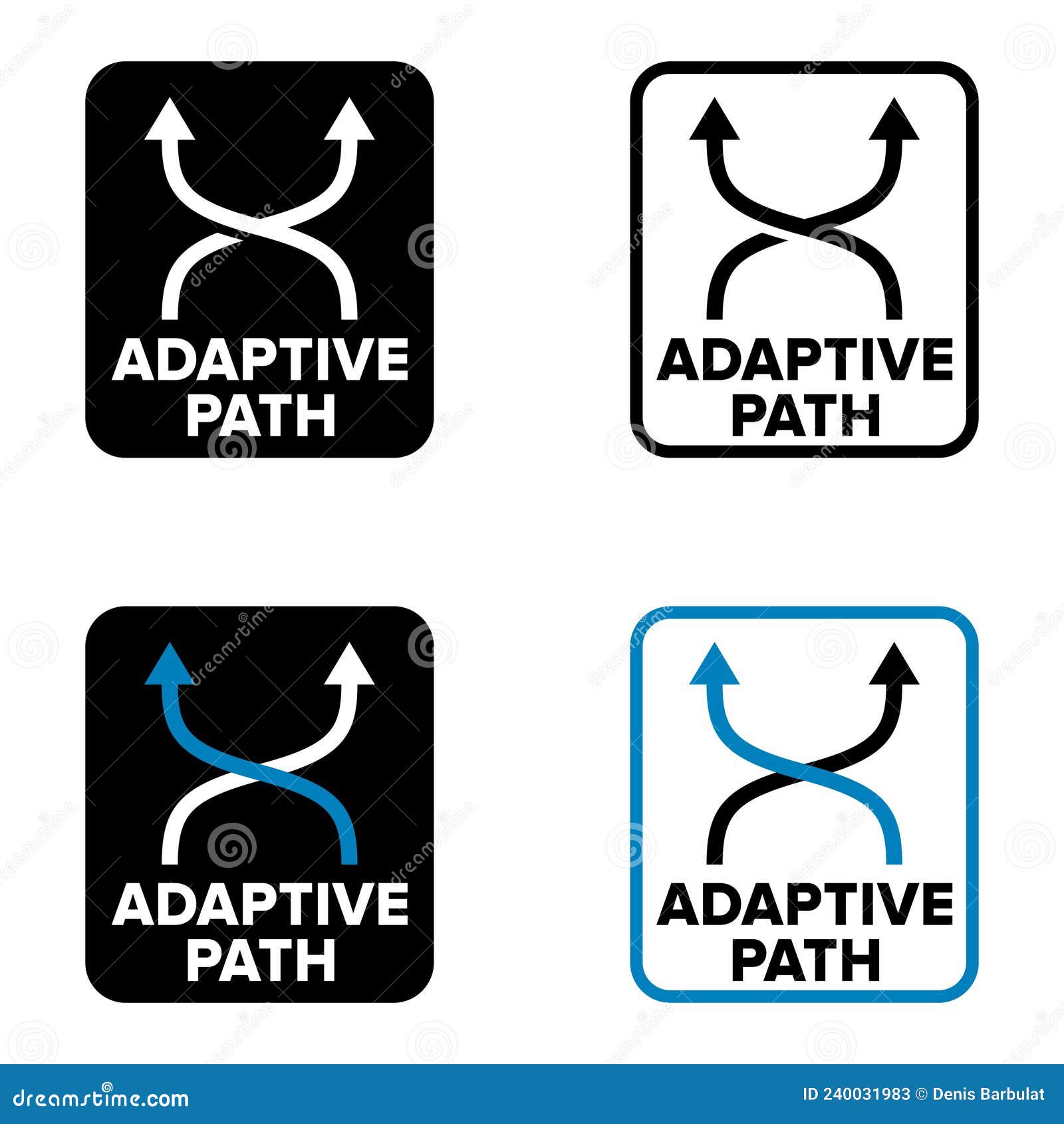 Adaptive Path Vector Information Sign Stock Vector - Illustration of ...