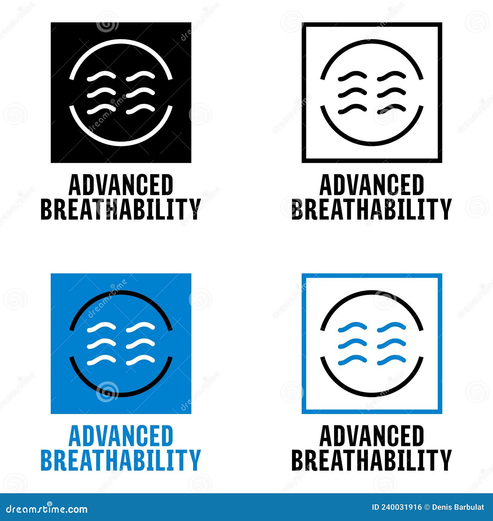 Advanced Breathability Vector Information Sign Stock Vector ...