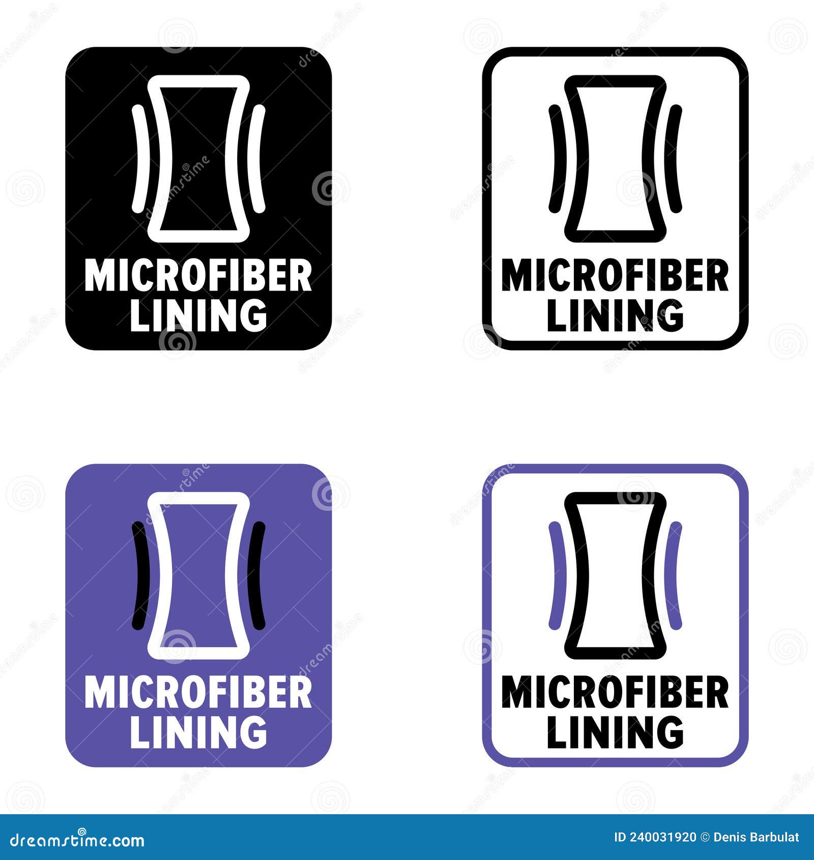 Microfiber Lining Vector Information Sign Stock Vector - Illustration ...