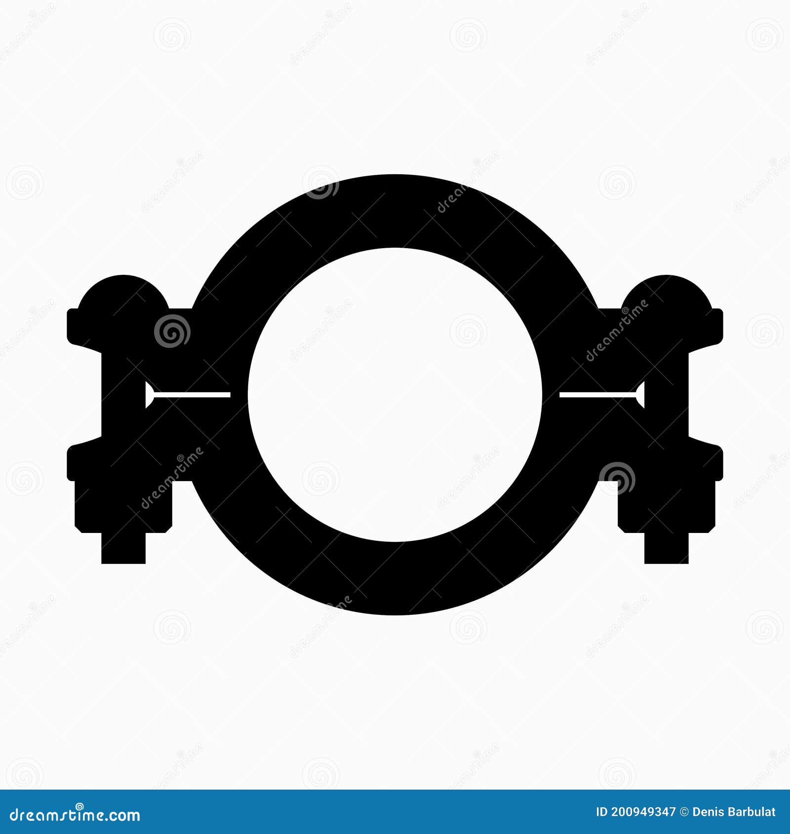 Pipe Fitting Groove Lock, Coupling Clamps Stock Vector - Illustration ...
