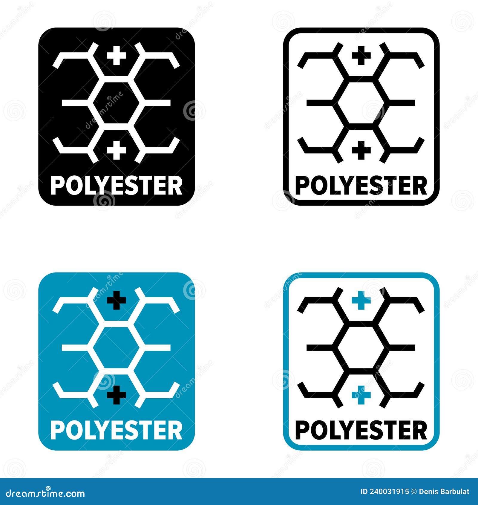 Polyester Material Vector Information Sign Stock Vector - Illustration ...