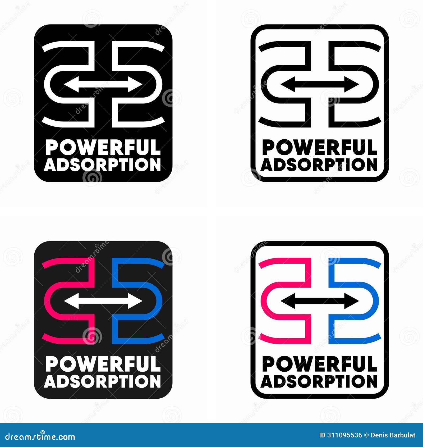 Powerful Adsorption Vector Information Sign | CartoonDealer.com #311095536
