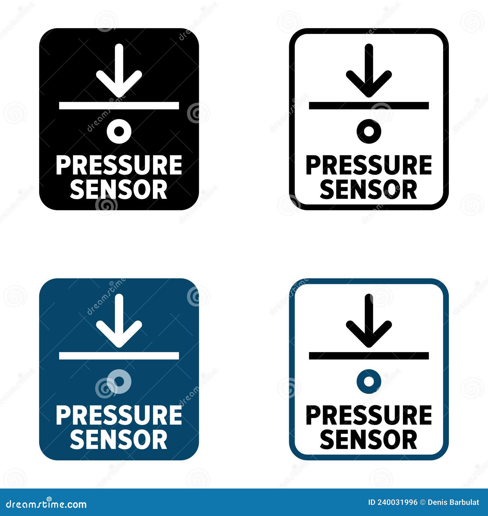 Pressure Sensor Vector Information Sign Stock Vector - Illustration of ...