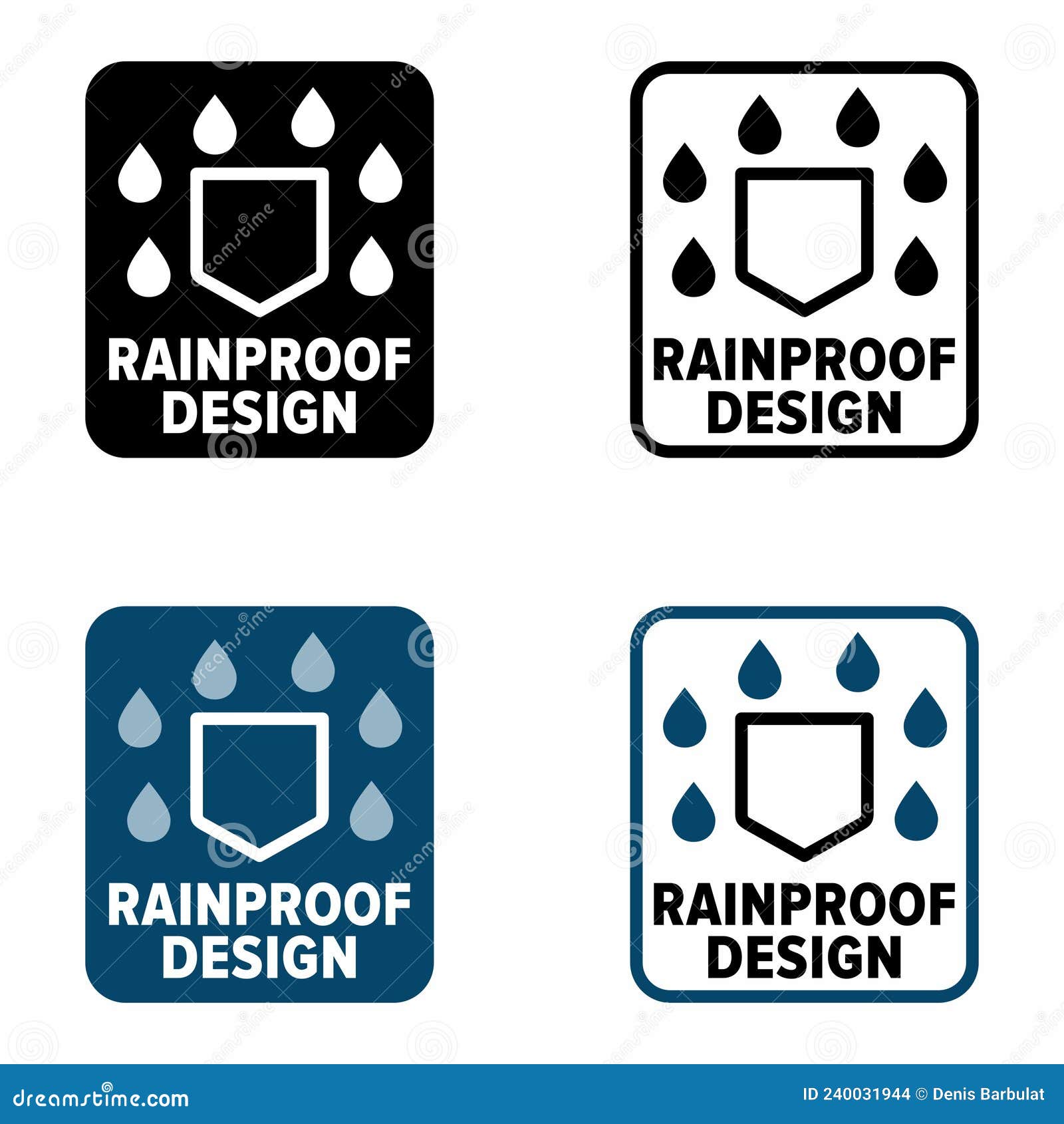 Rainproof Design Vector Information Sign Stock Vector - Illustration of ...