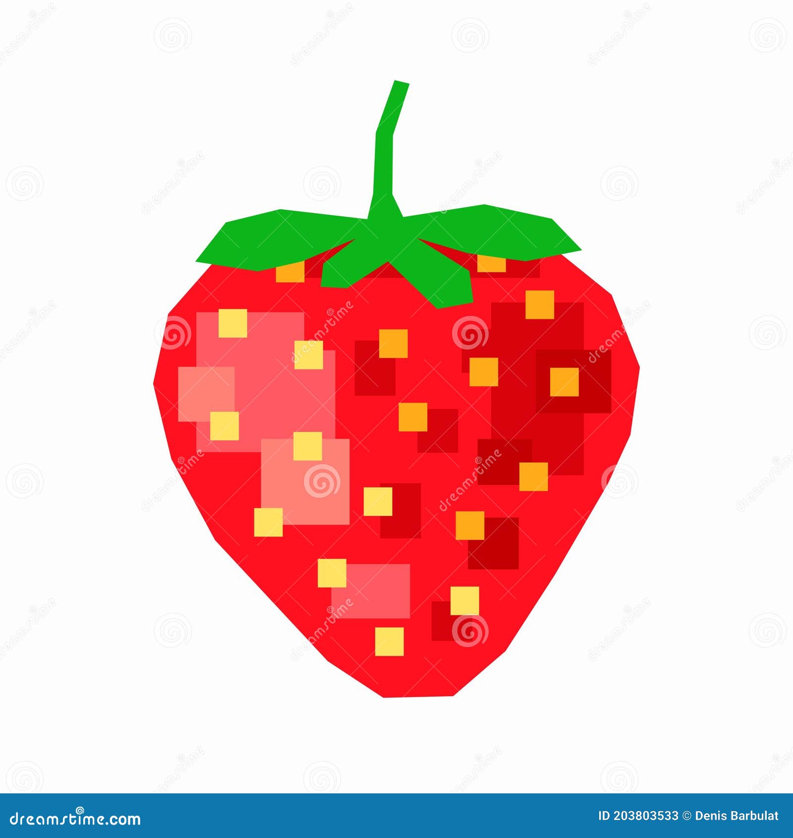 Strawberry Pixel Art. 8 Bit Red Berry Pixelated Cartoon Vector ...