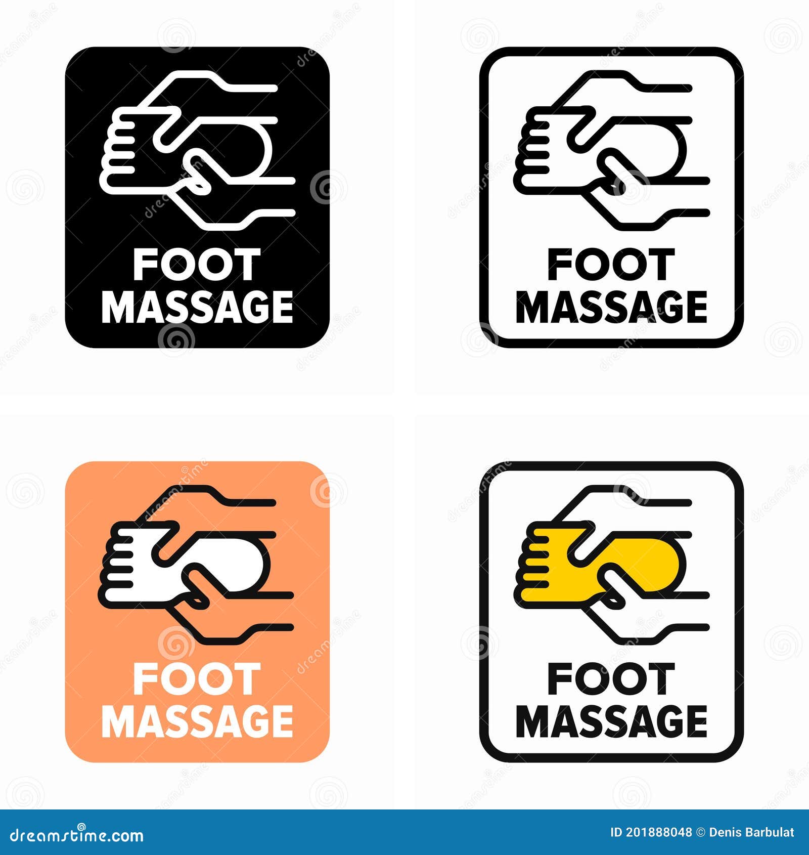 Reflexology Foot Massage Spa Treatment Stock Vector Illustration Of