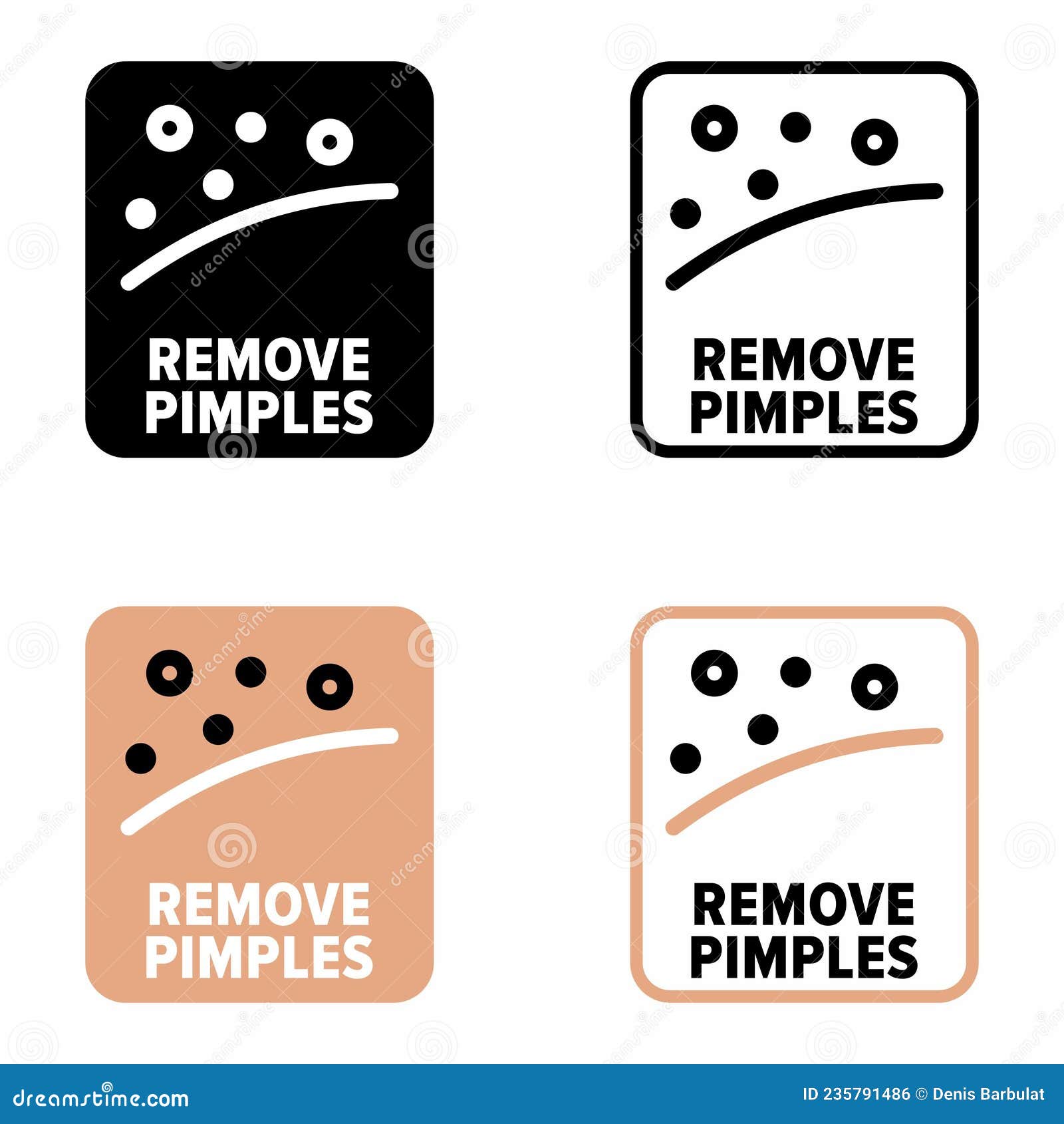 Remove Pimples Vector Information Sign Stock Vector - Illustration of ...