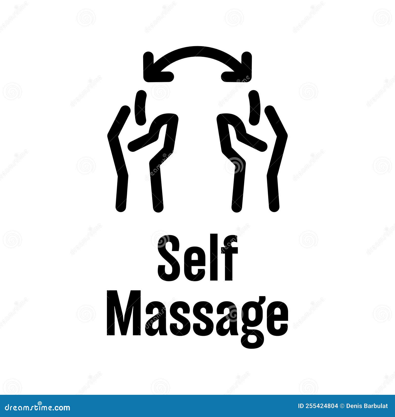 Self Massage Vector Information Sign Stock Vector - Illustration of ...