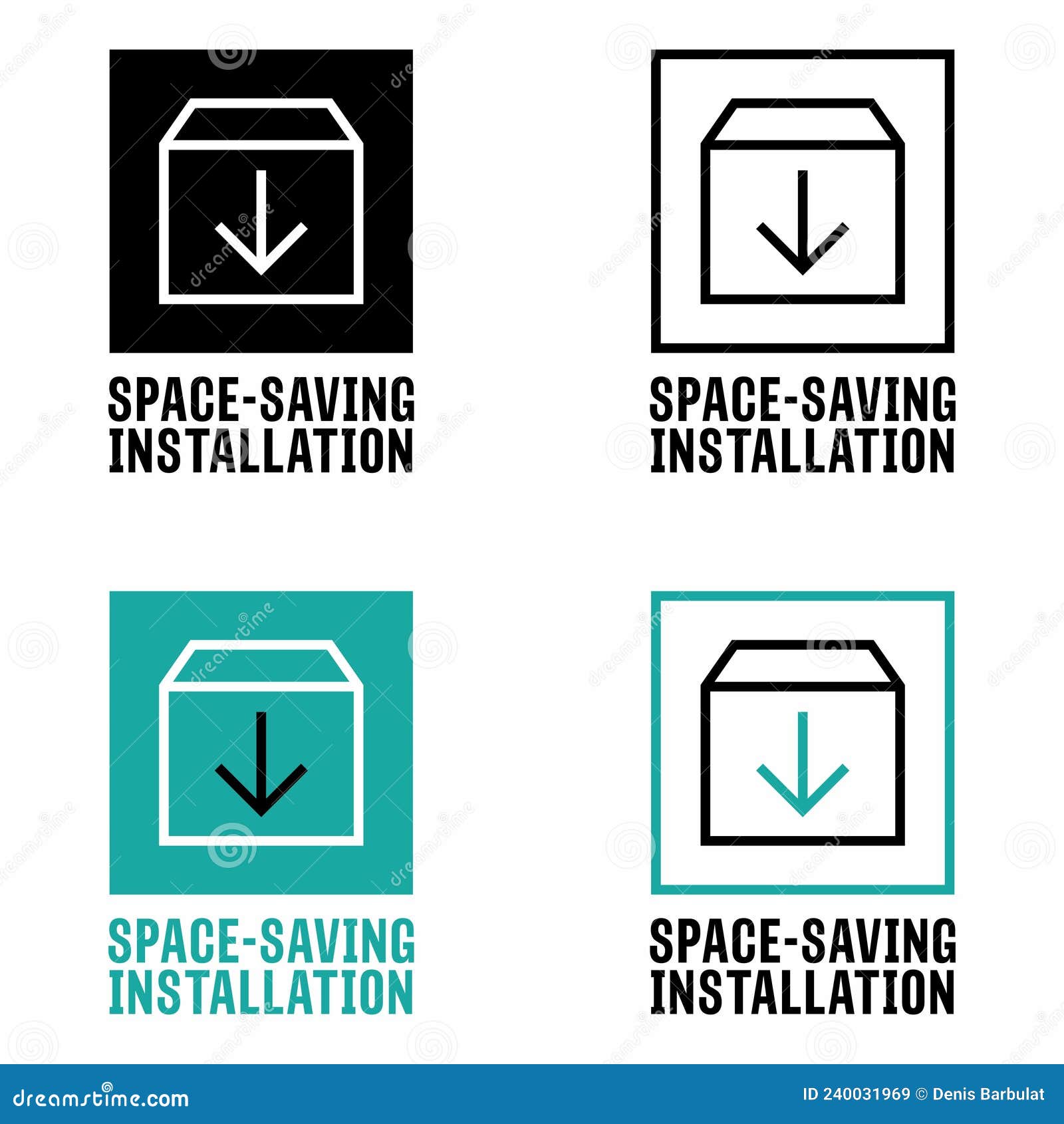 Space Saving Installation Vector Information Sign Stock Vector ...