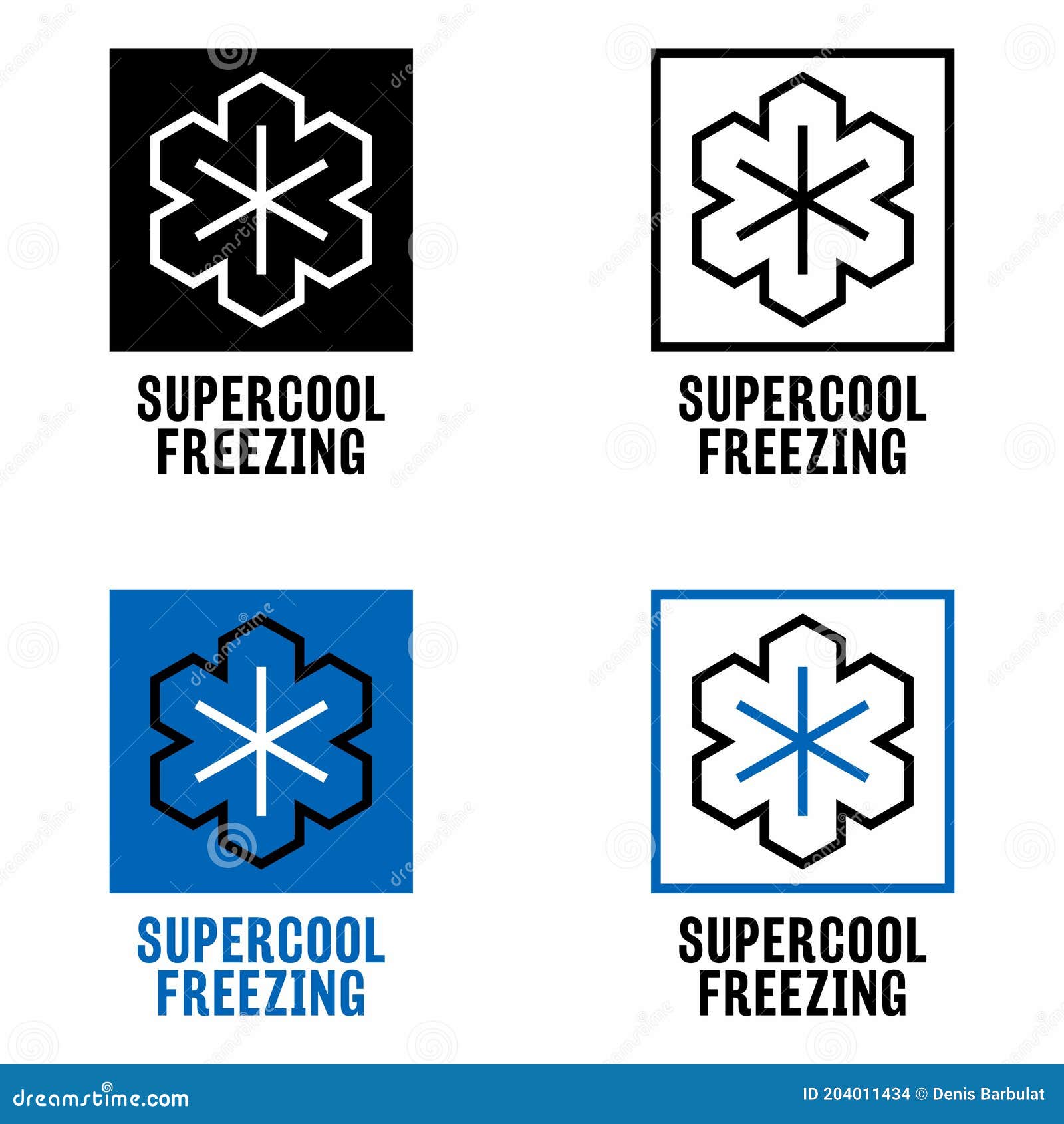 `Supercool Freezing` Liquid Chilling Process Information Sign Stock ...