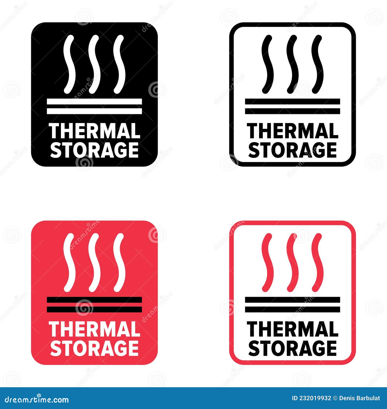Thermal Storage Vector Information Sign Stock Vector - Illustration of ...