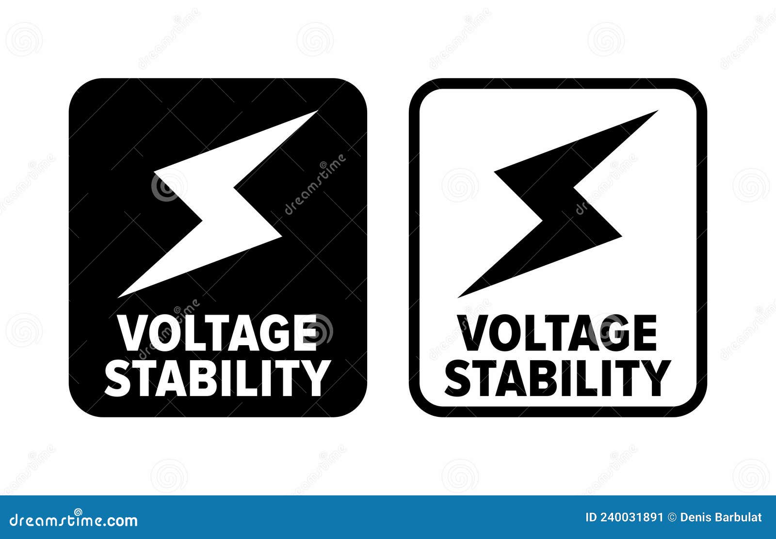 Voltage Stability Vector Information Sign Stock Vector - Illustration ...