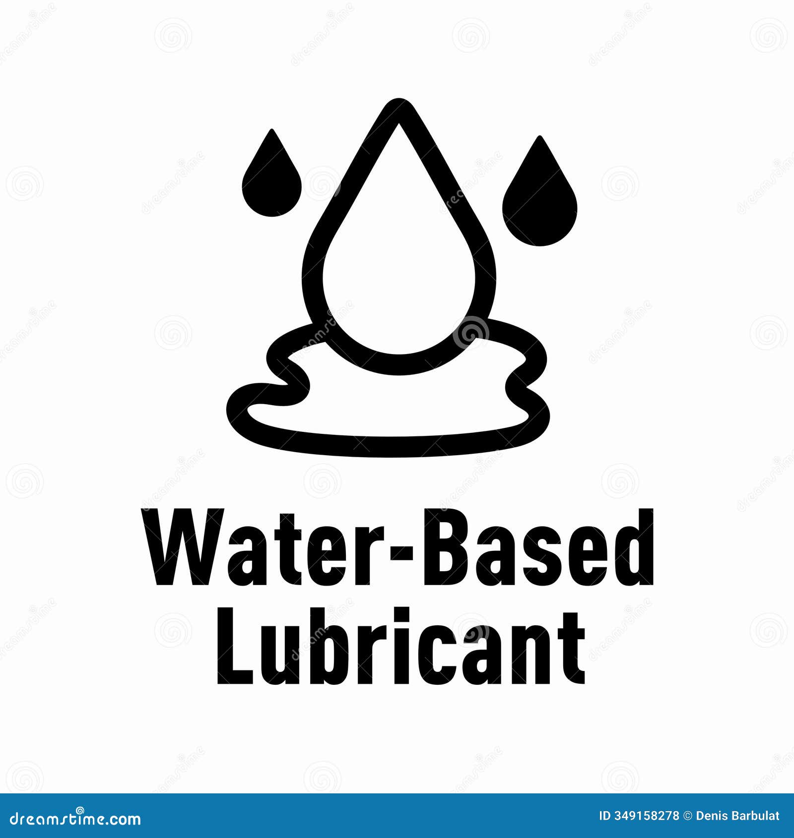 Water-Based Lubricant Vector Information Sign Stock Vector ...