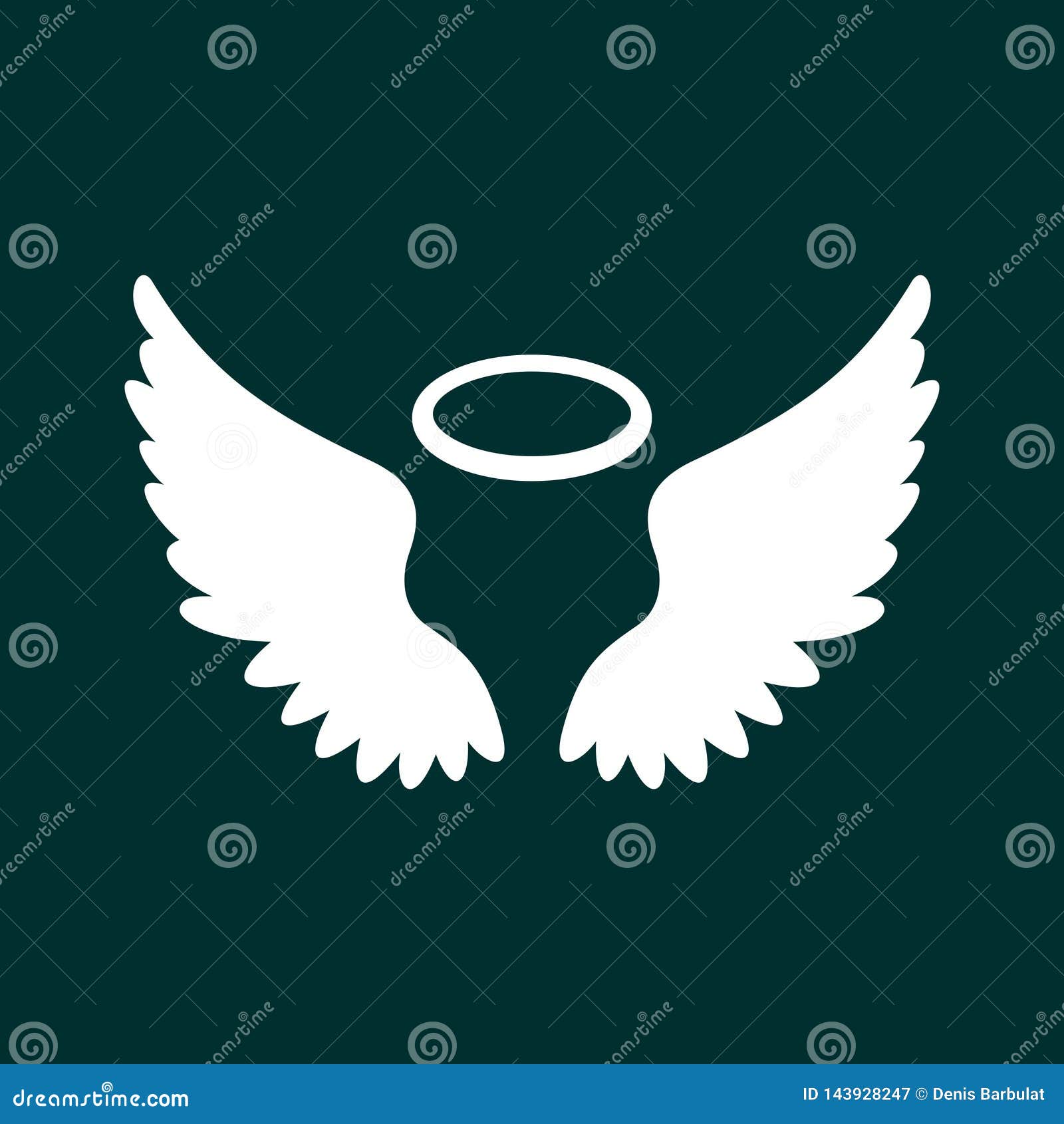 Angel wings symbol stock vector. Illustration of wing - 143928247