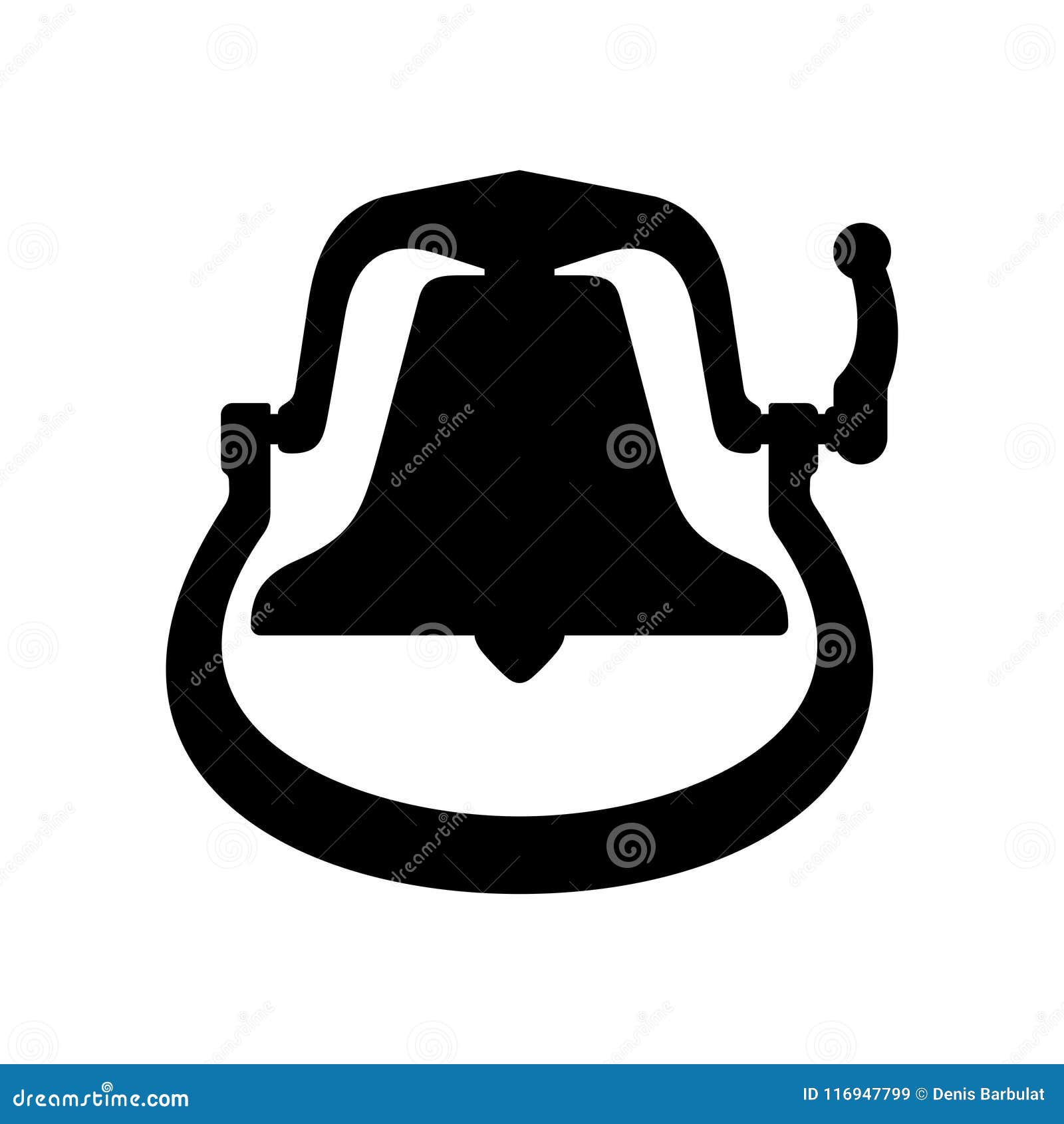 Antique dinner bell stock vector. Illustration of country - 116947799