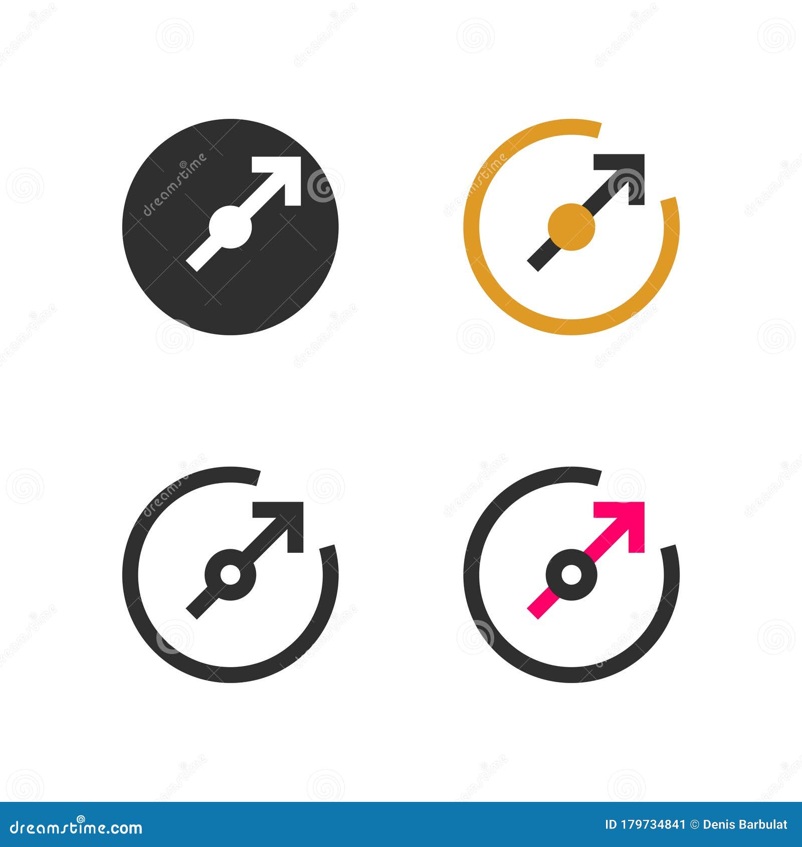 Arrow Shape Direction Indicator Stock Vector - Illustration of ...