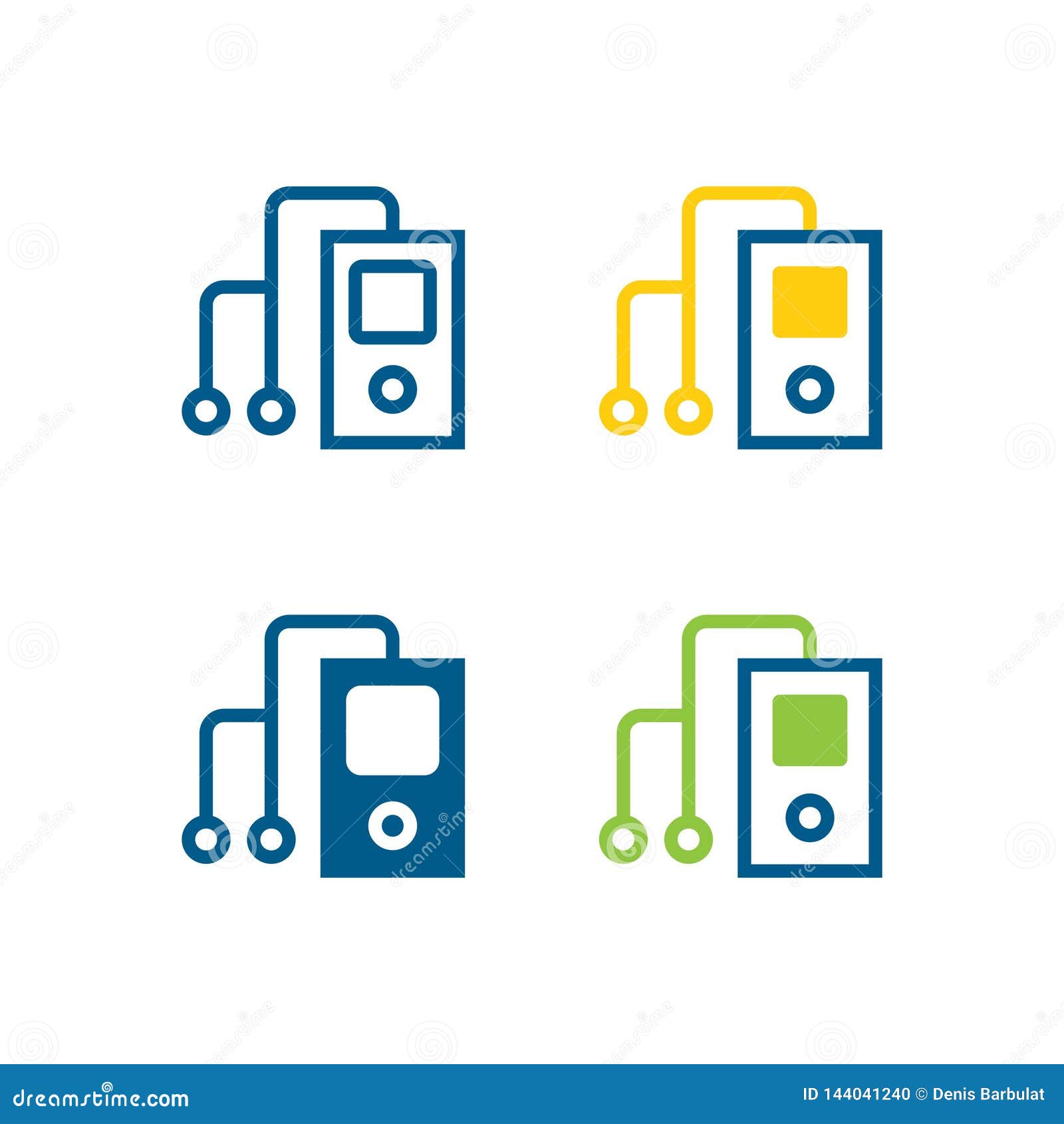 Audio player icon stock vector. Illustration of audio - 144041240