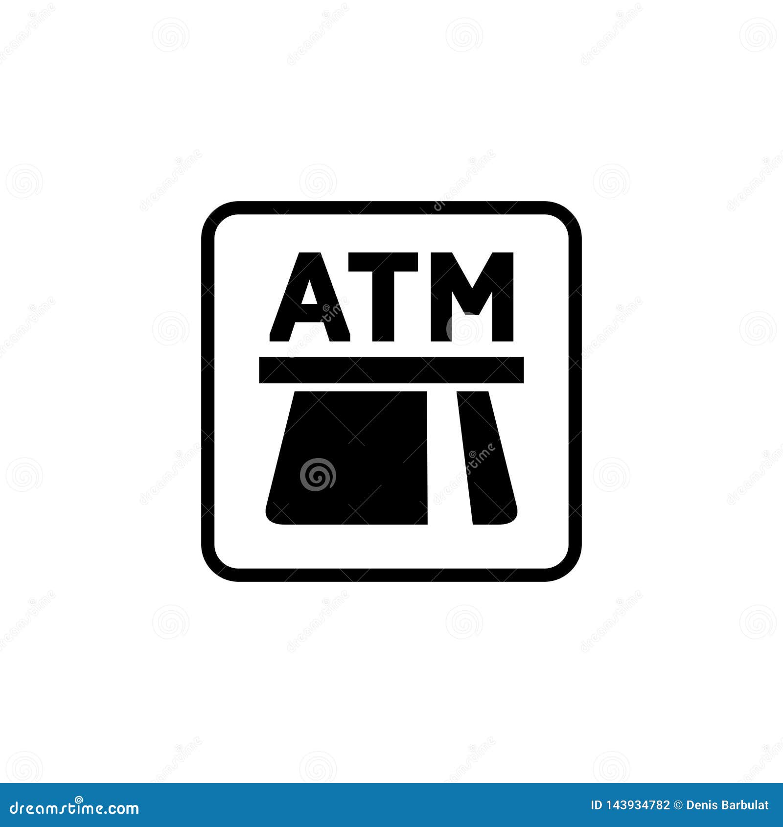 Automated Teller Machine ATM Symbol Stock Vector - Illustration of icon ...