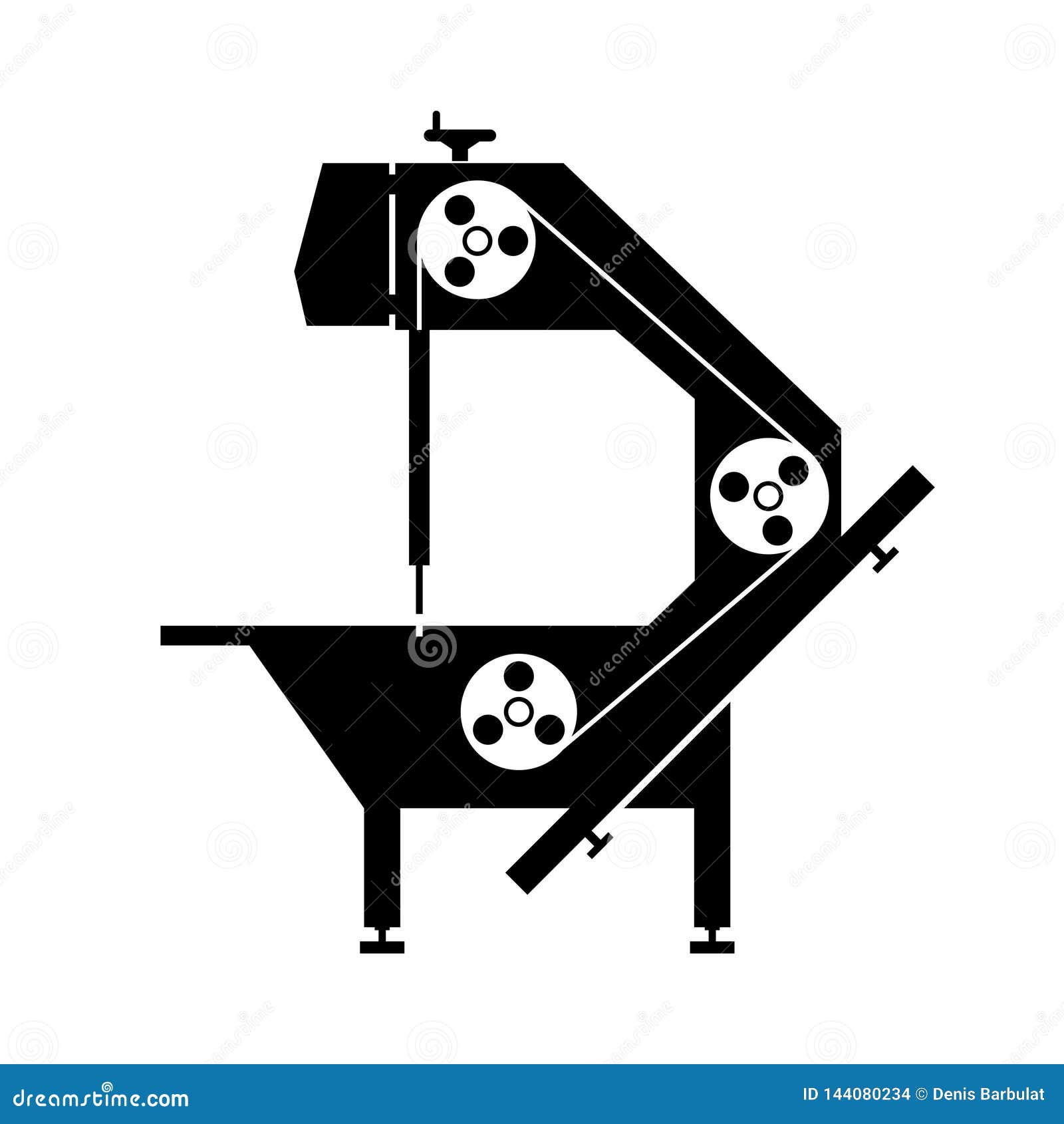 Band saw cutting tool stock vector. Illustration of tool - 144080234