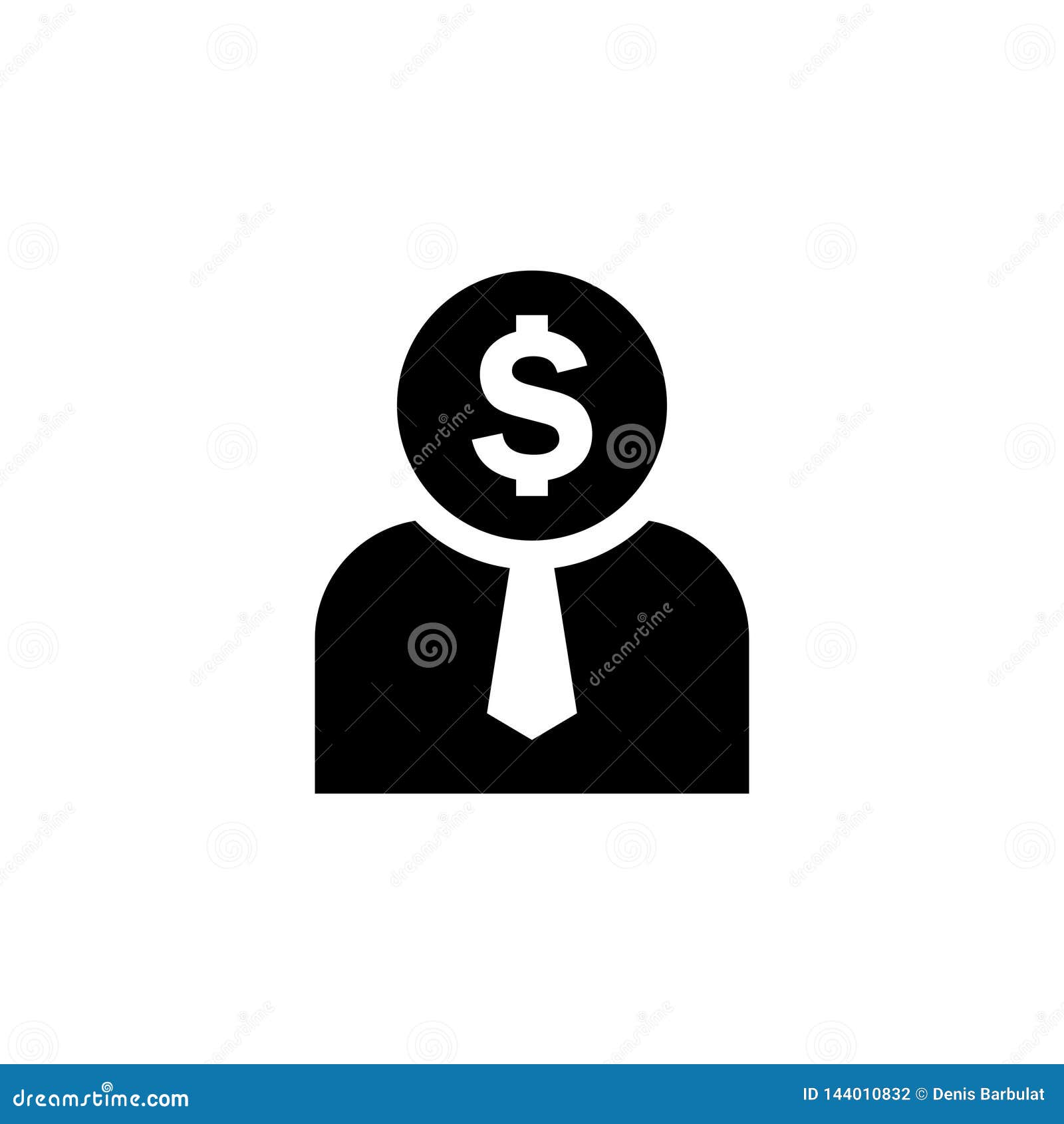 Banker manager icon stock vector. Illustration of dollar - 144010832