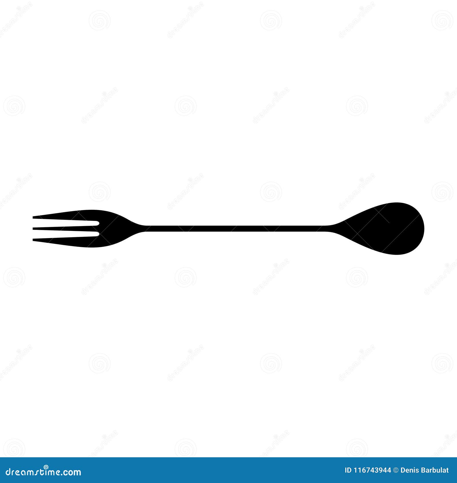 Bar spoon stock vector. Illustration of cook, restaurant - 116743944