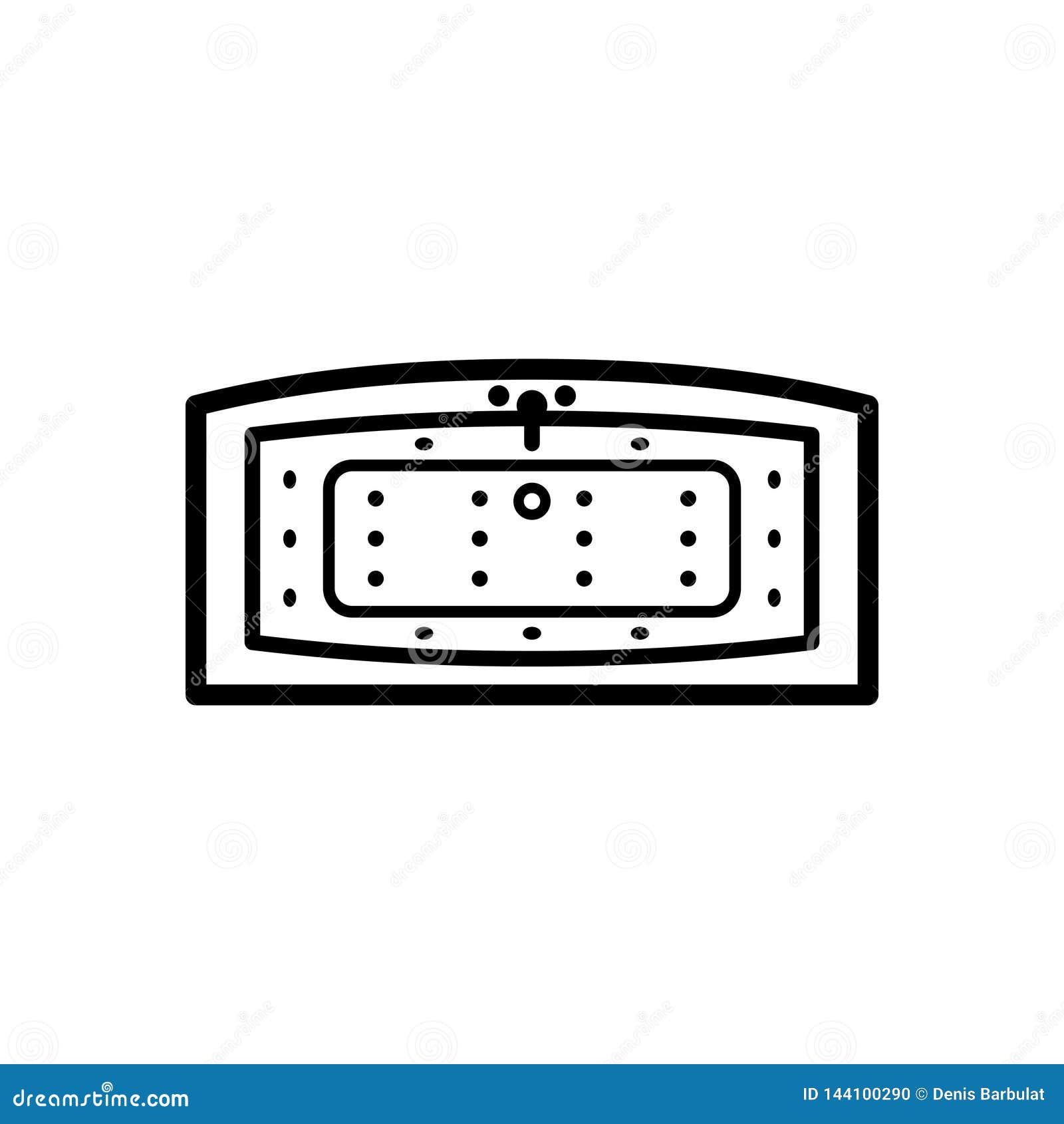 Bath tube top view stock vector. Illustration of sign - 144100290