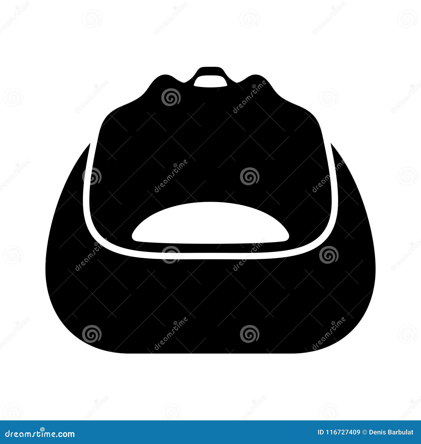 Bean bag stock vector. Illustration of icon, chair, comfortable - 116727409
