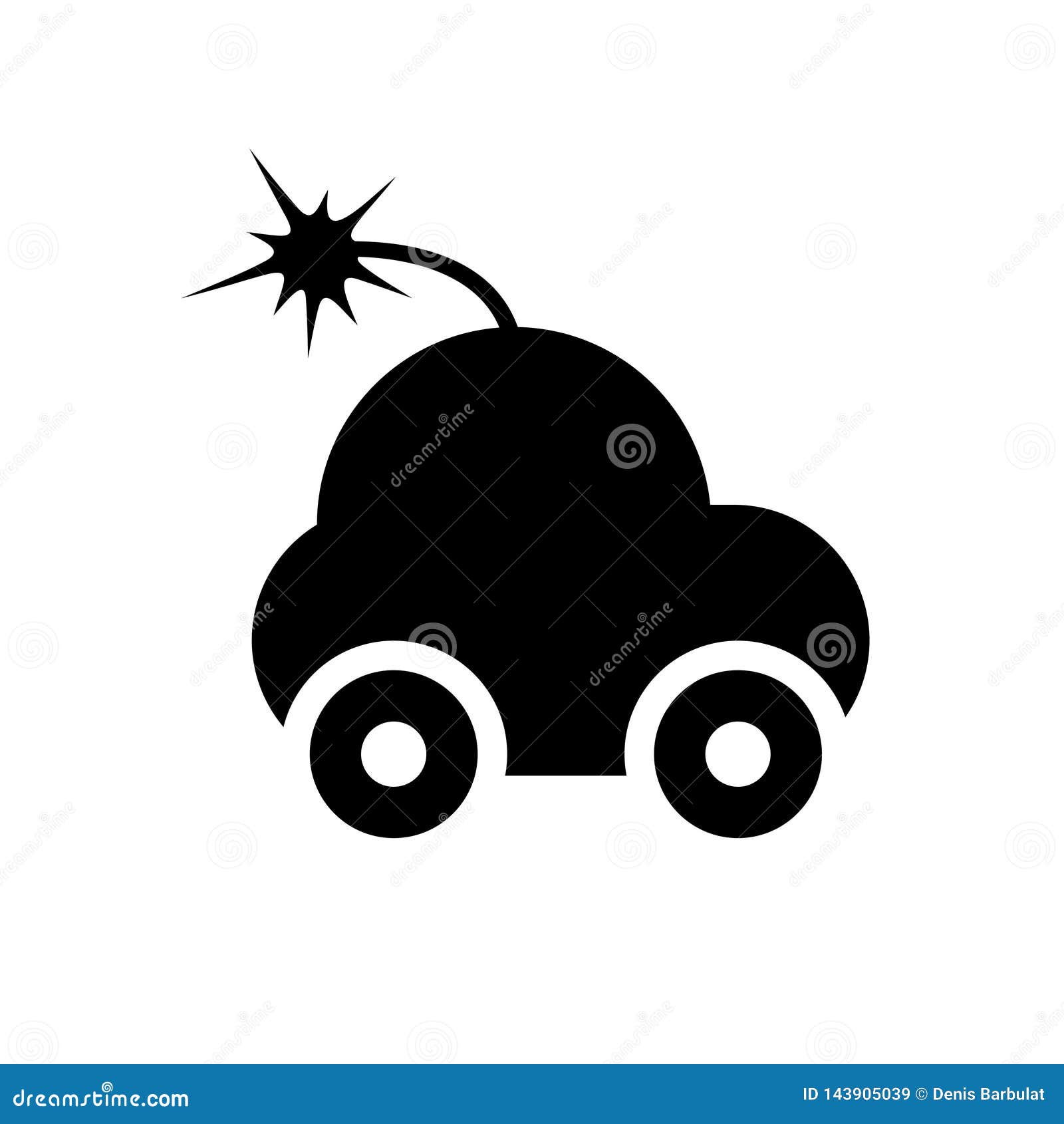 Bomb car stock vector. Illustration of dynamite, icon - 143905039