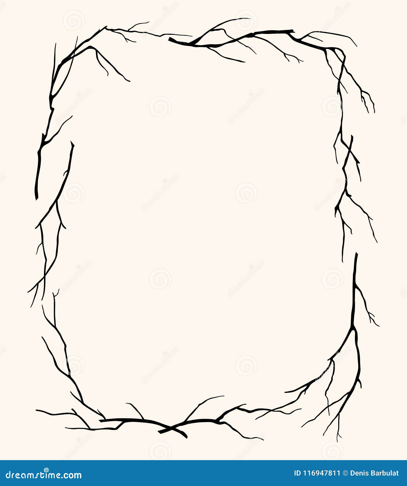 Branch frame stock vector. Illustration of design, frame - 116947811