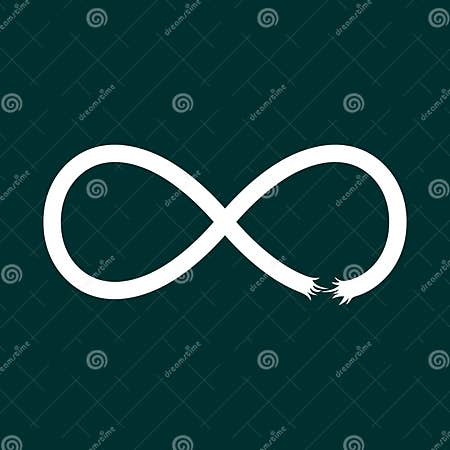Broken infinity symbol stock vector. Illustration of vector - 143928418