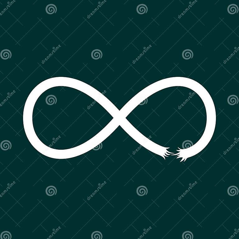 Broken infinity symbol stock vector. Illustration of vector - 143928418