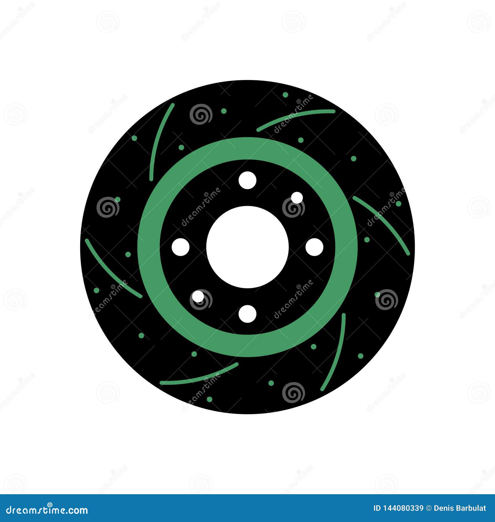 Car brake disc stock vector. Illustration of wheel, disc - 144080339
