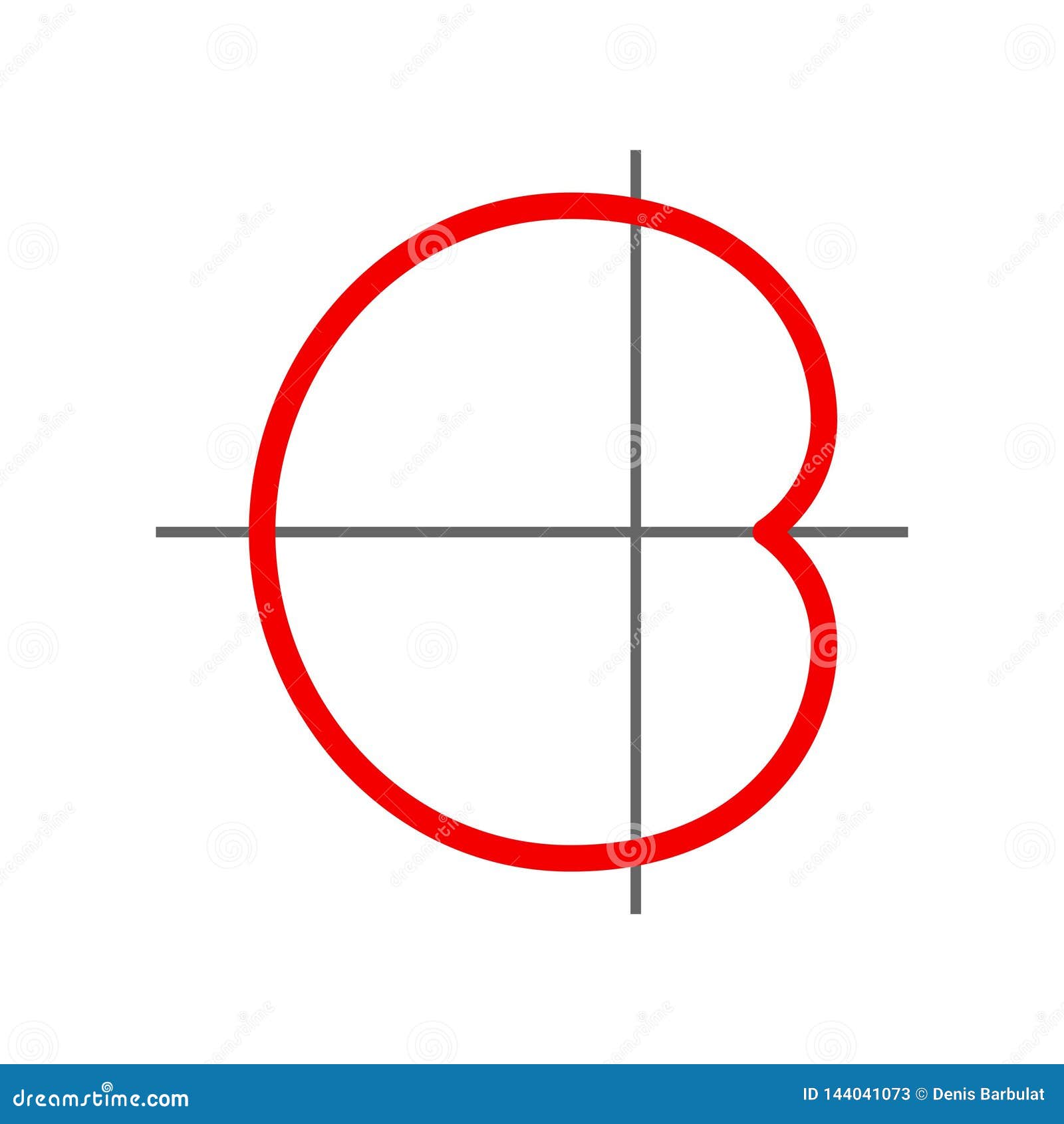 Cardioid plane curve stock vector. Illustration of vector - 144041073