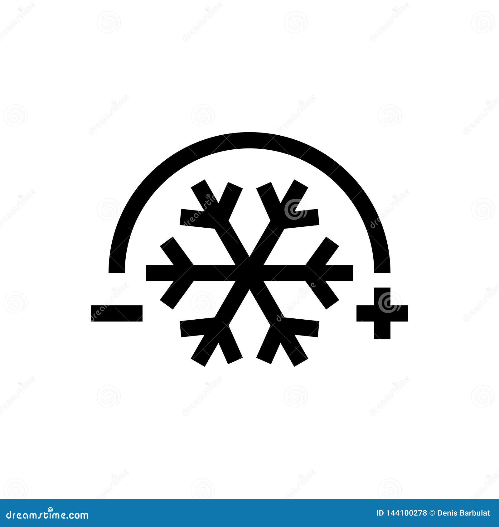 Climate control icon stock vector. Illustration of snowflake - 144100278