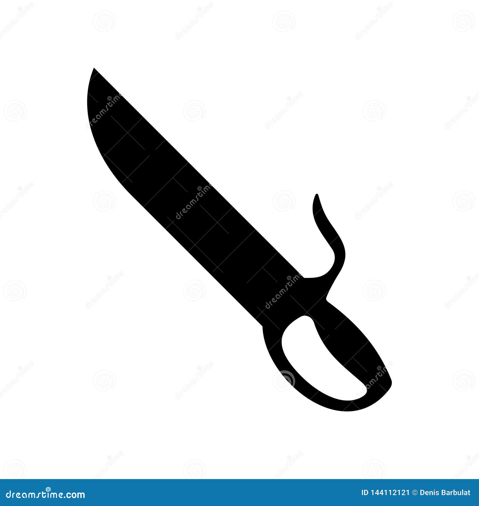 Combat fighting knife stock vector. Illustration of blade - 144112121