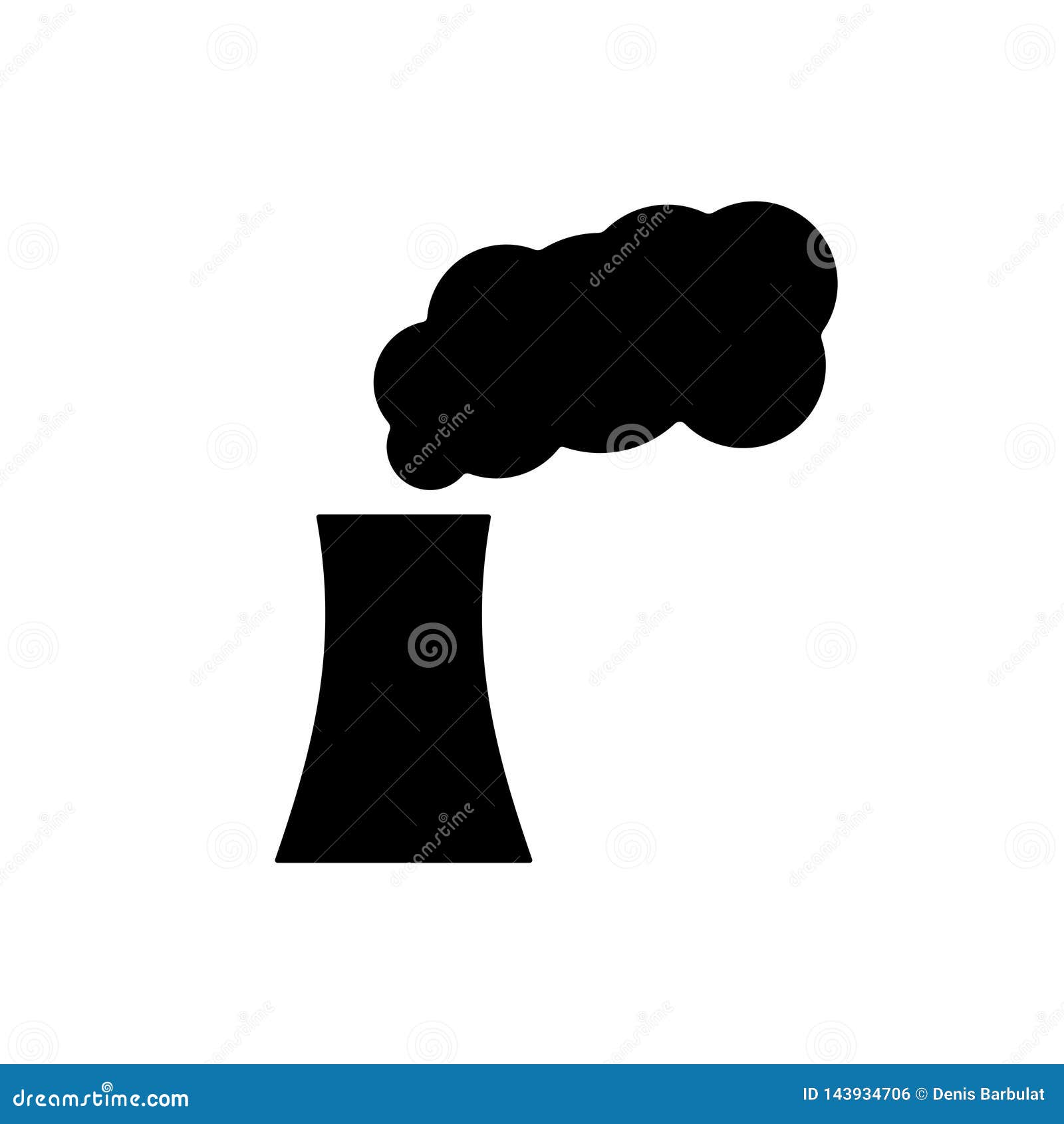 Cooling tower icon stock vector. Illustration of industrial - 143934706