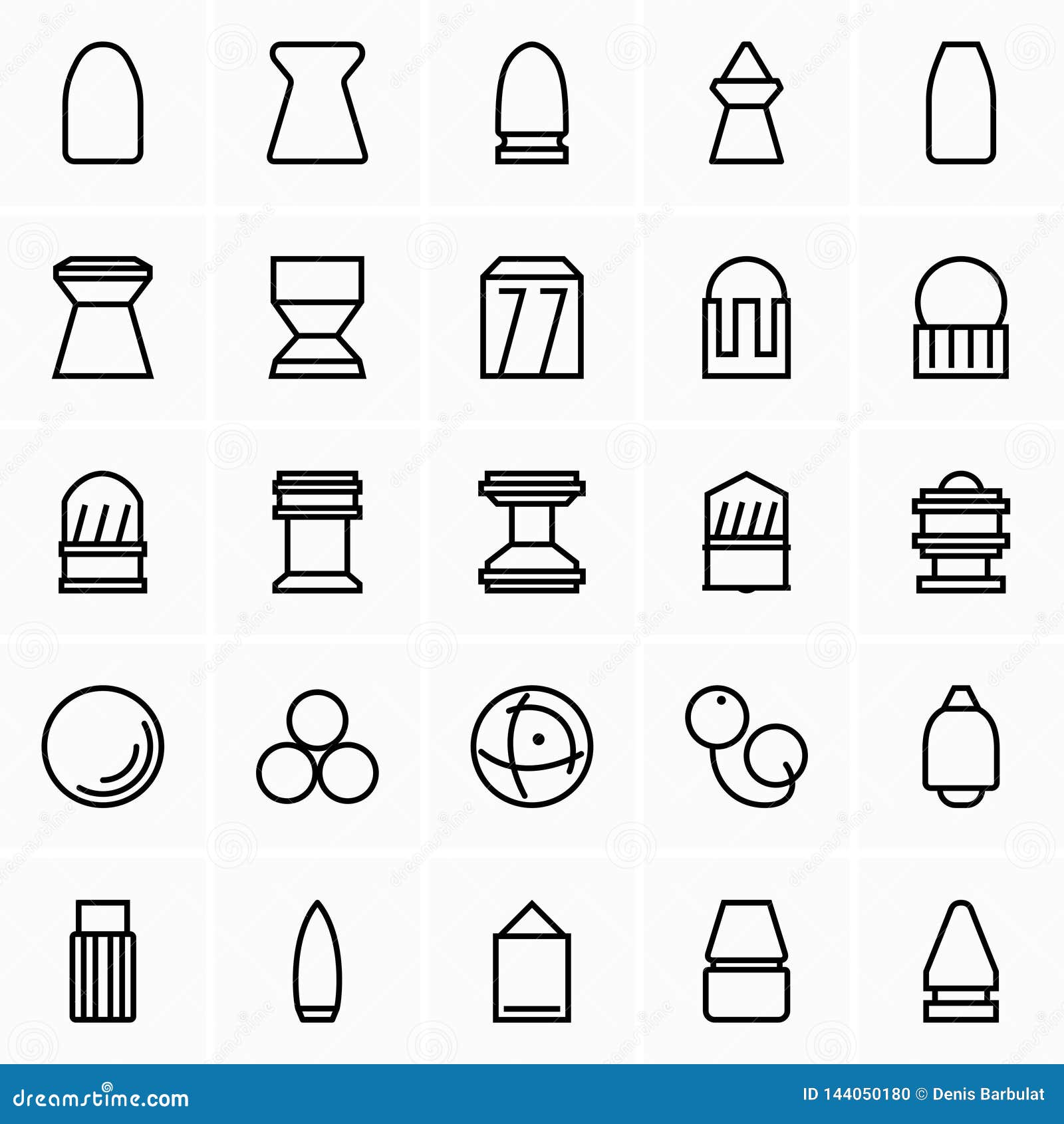 Different bullet types stock vector. Illustration of vector - 144050180