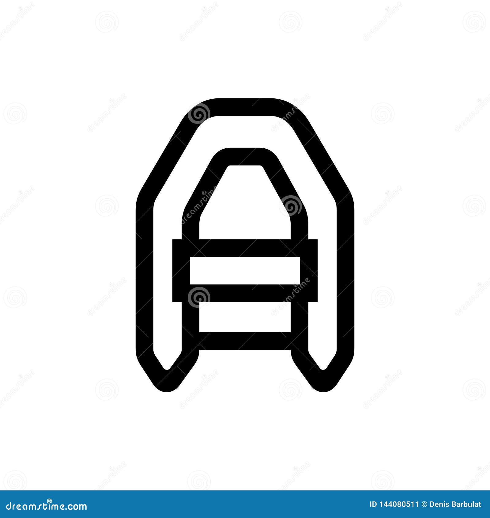 Dinghy, Inflatable Rubber Boat Stock Vector - Illustration of ...